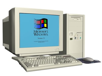 Desktop computer running Microsoft Windows, 1997