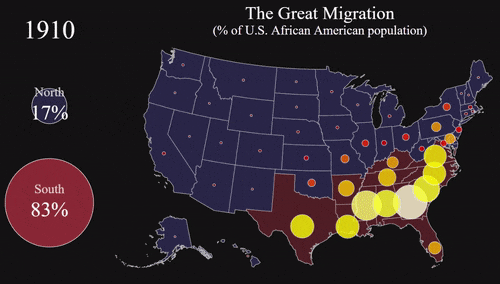 Great Depression Migration Map
