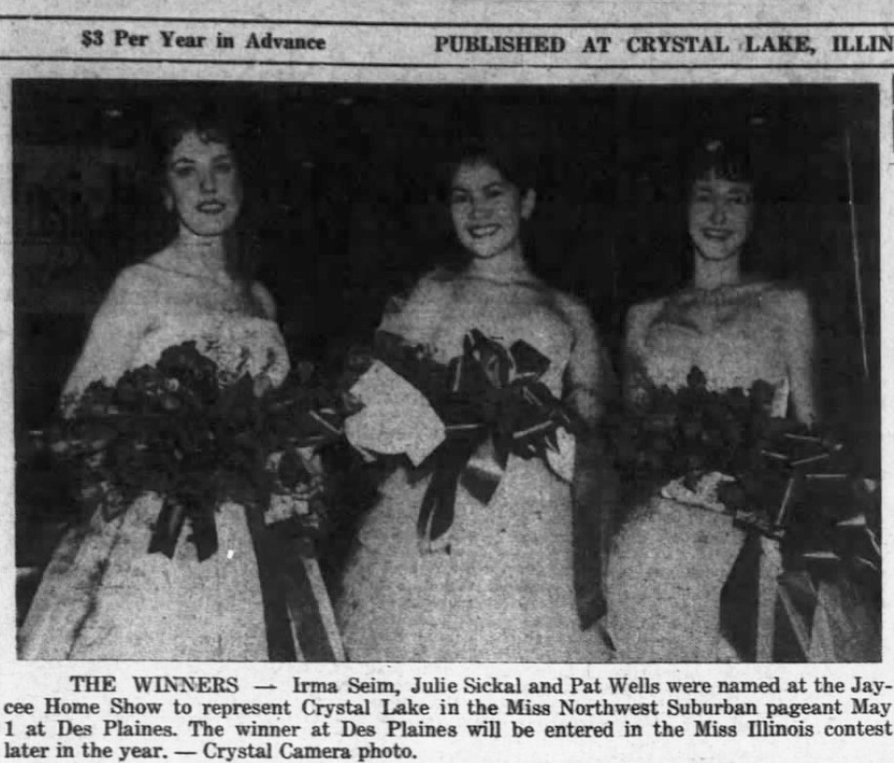 Published Crystal Lake Herald 3/17/60
