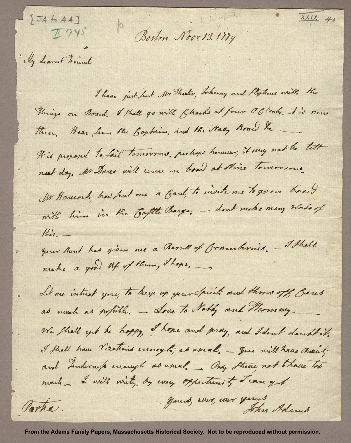THIS IS A PHOTO IS THE FIRST LETTER BETWEEN JOHN AND ABIGAIL.