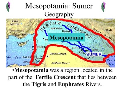 Mesopotamia is a Greek word meaning 'between the rivers'. The rivers ...