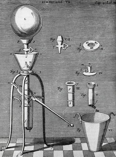 Scientist and inventor Otto von Guericke invents an air pump.