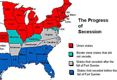 map of the order of secession