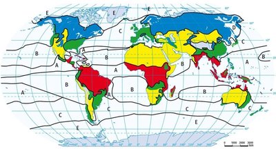 Promotri raspodjelu klima na Zemlji te navedi klime po kontinentima