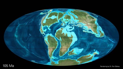 The breakup of supercontinent Pangea begins (180 million years ago)