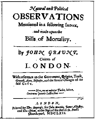 John Graunt (1620-1674), Mediados del Siglo XIX