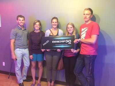 Aug 2015 Kevin sets up going to an ESCAPE ROOM.