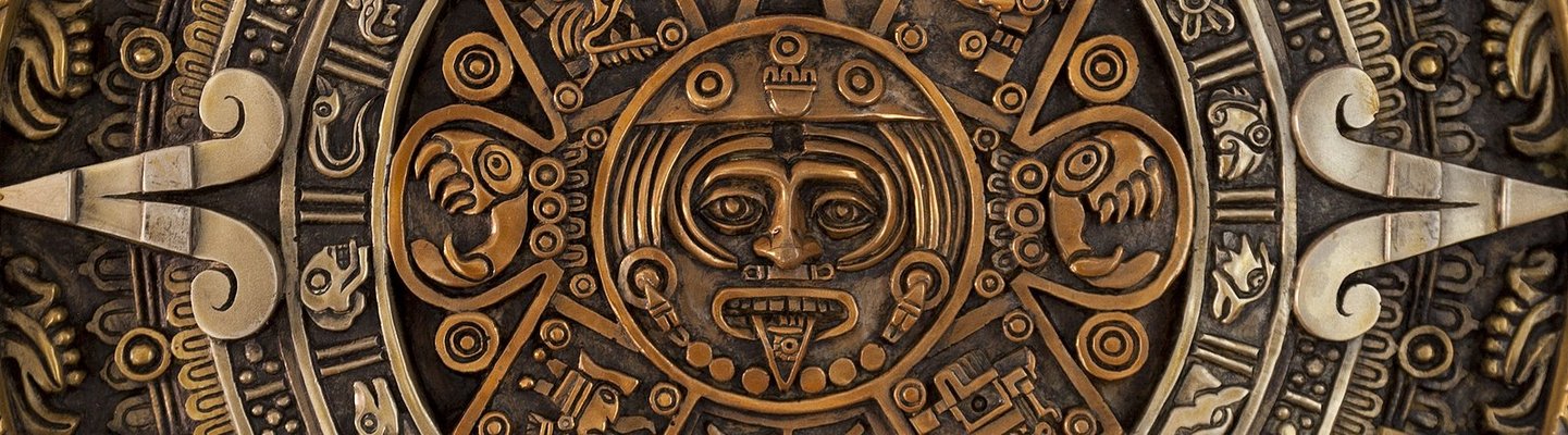 This is what is known as the Aztec Sun Stone. It represents the five ...