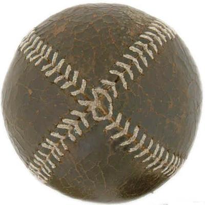 The first baseball invented.