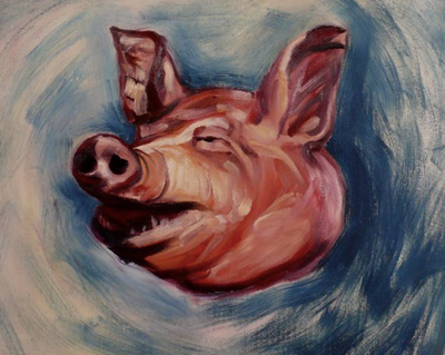 https://www.saatchiart.com/art/Painting-Pig-head/60600/249057/view