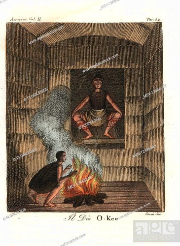 Powhatan member worshiping Ahone