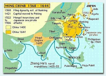 This map shows the Ming Dynasty in which the Chinese Tributary System ...