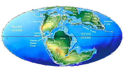 Laurasie is now Europe, North America, and Asia. Gondwana is now South ...