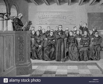 A monastic school in medieval Germany (Alamy).