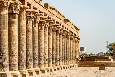 Columns in the temple of Isis from Philae