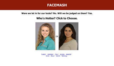 This was the set-up of Facemash.com.