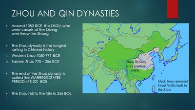 The Zhou dynasty would result in major changes to both the political ...