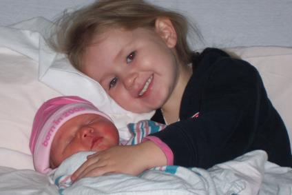 I became a big sister when Griffin Hope Harrison was born on March 16 ...