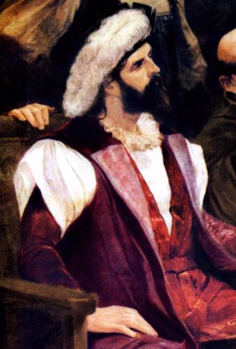 Pedro Álvares Cabral. Detail of painting by Francisco Aurélio de ...