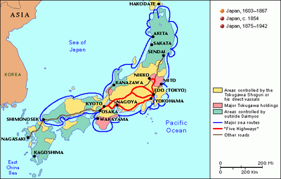 Japanische Erdmappe 1603 - Edo Zeit