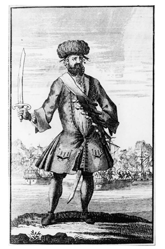 Depiction of Blackbeard.