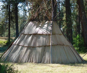 This is a tule hut made out of tule and now it,s fully made. and now ...