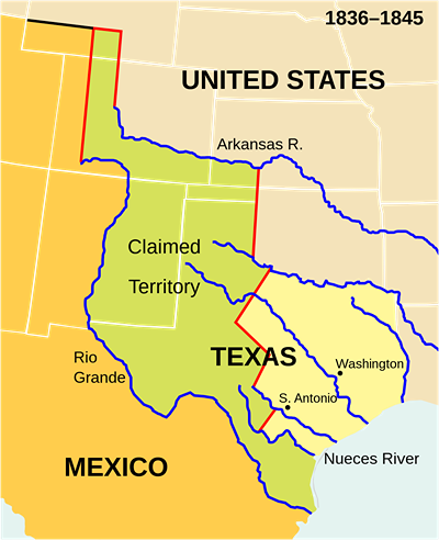 US Annexation of Texas - 1846