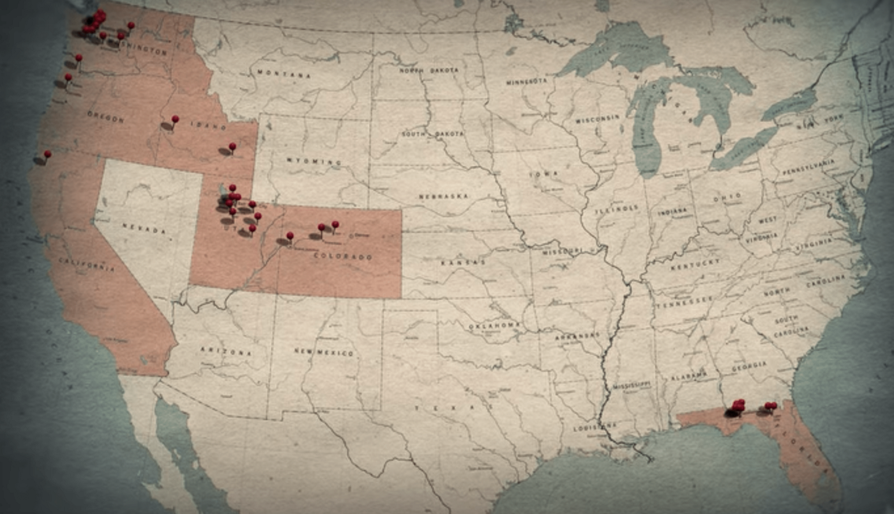 The murders were committed in 7 different states. Washington, New ...