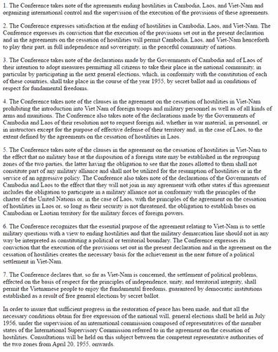 Final Declaration of the Geneva Convention