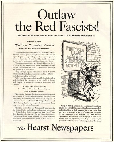 Shows the hatred some Americans displayed for communism and communists.