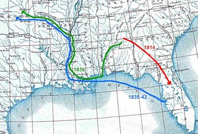 Location of Seminole Tribe & Migration After European Contact