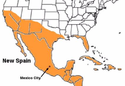 This is the territory of New Spain