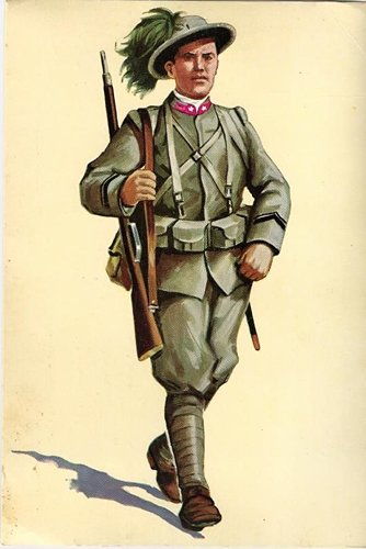 Modelo de um Soldado Italiano na Grande Guerra