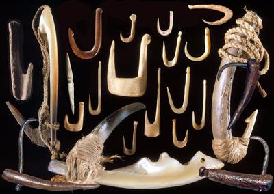 these are the hooks they made out of animal bones so that they could ...