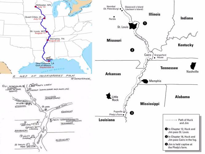 Huck Finn River Map