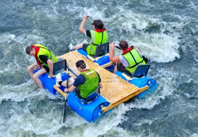 The rafts that Cuban refugees traveled on could be as simple as this ...