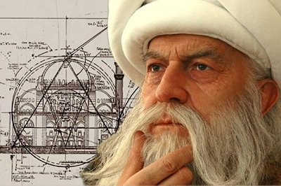 Mimar Sinan studying the proportions of his work