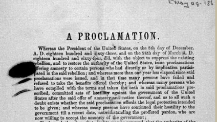 May 29, 1865 President Johnson issues A Proclamation of Amnesty and ...