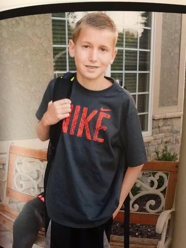 First day of middle school, at Plaza Middle School, bringing my ...