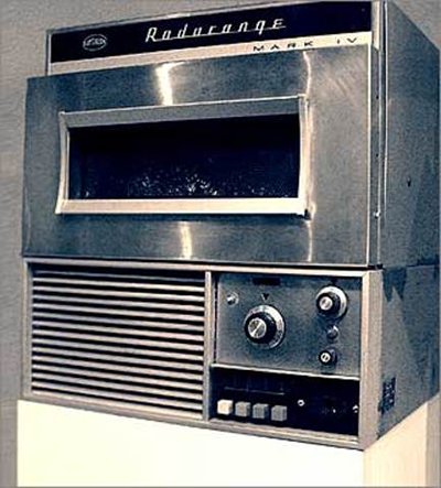 Picture of the first microwave by Percy LeBaron Spencer