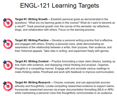 What are the learning targets?
