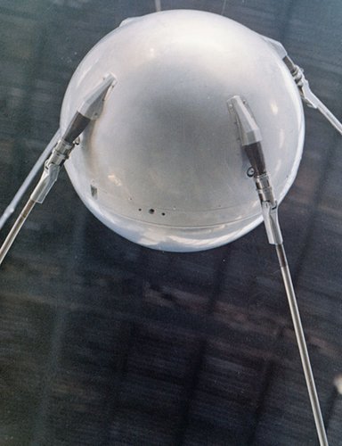 Sputnik was about the size of a beach ball and weighted over 180 pounds ...