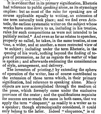 Whately defines rhetoric. How does his definition compare to other ...
