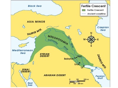 Running through Mesopotamia, The Tigris and The Euphrates rivers make a ...