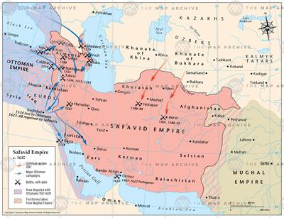 Map of Safavid Empire