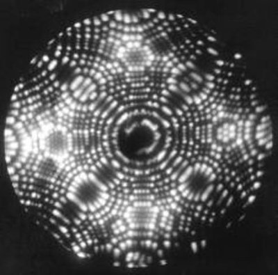 1955 El átomo El físico alemán Erwin Müller y el estudiante Kanwar ...