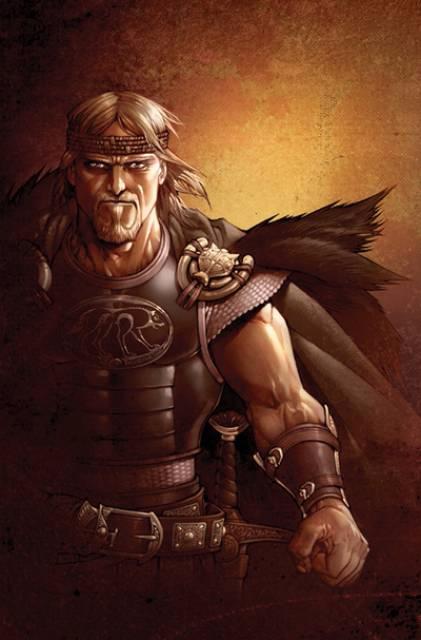Another cartoon of Beowulf. He looks extremely heroic in this.