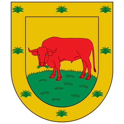 Coat of Arms of the House of Borgia: "Or a bull gules upon a terrace ...