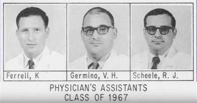 1967 First class of PAs graduate on October 6th