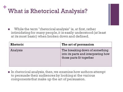 Rhetorical Analysis